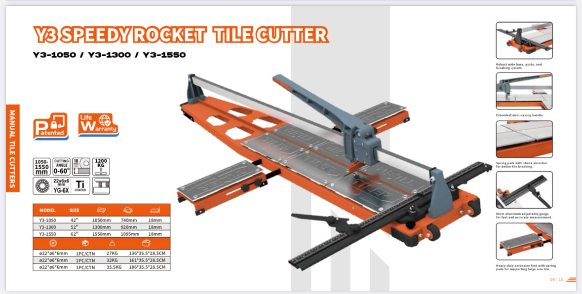 Large format manual tile cutter 130mtr – Sawaya Tools